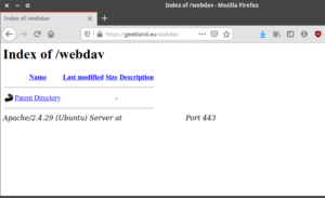 Instalar y configurar un servidor WebDav con Apache y Ubuntu
