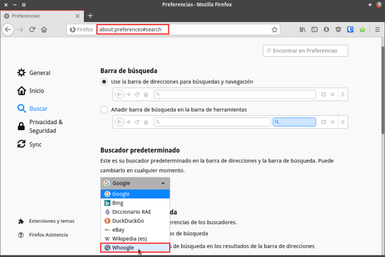 Whoogle para realizar búsquedas en google con privacidad